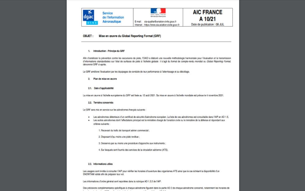 Mise en œuvre du Global Reporting Format (GRF) disponible - AÉROPÔLE ...